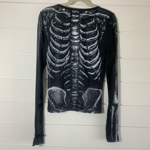 Dolls Kill | Tops | Dolls Kill Skeleton See Through Shirt Trickz N ...